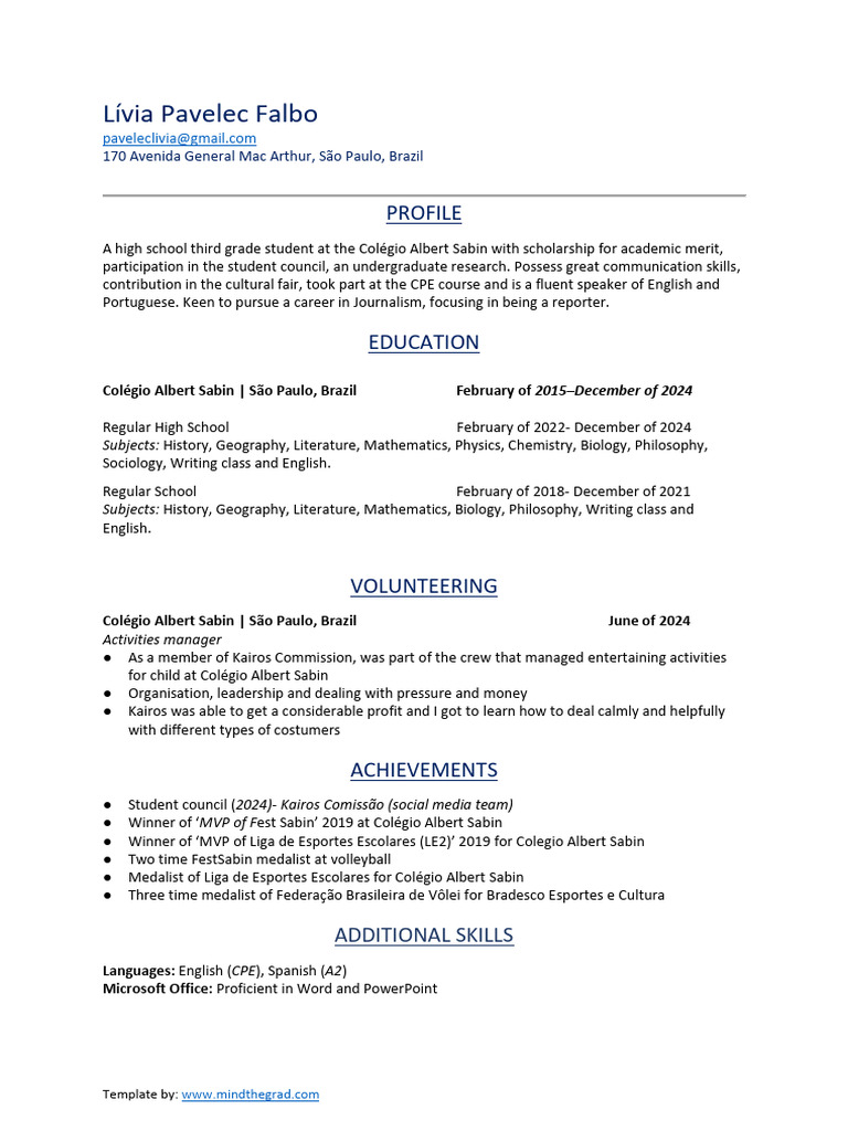 Cópia de FREE CV TEMPLATE 2 | PDF