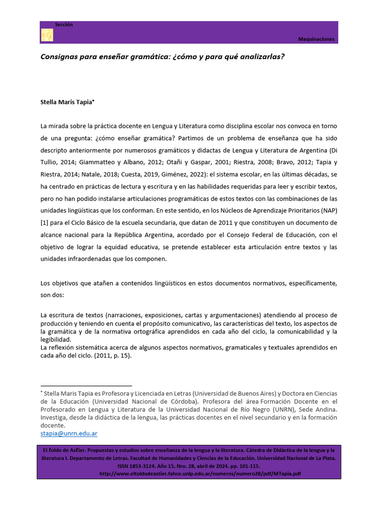 Maria Stella Tapia (UNRN) | PDF