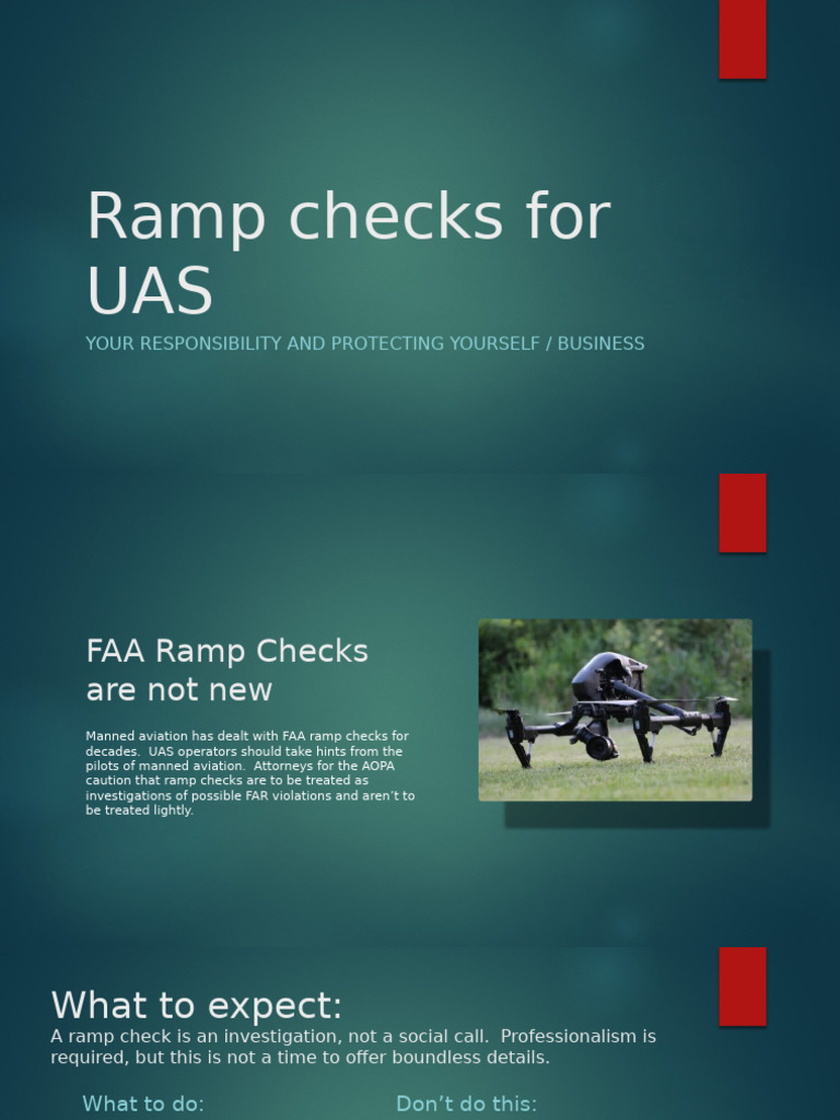 Ramp Checks For UAS | PDF