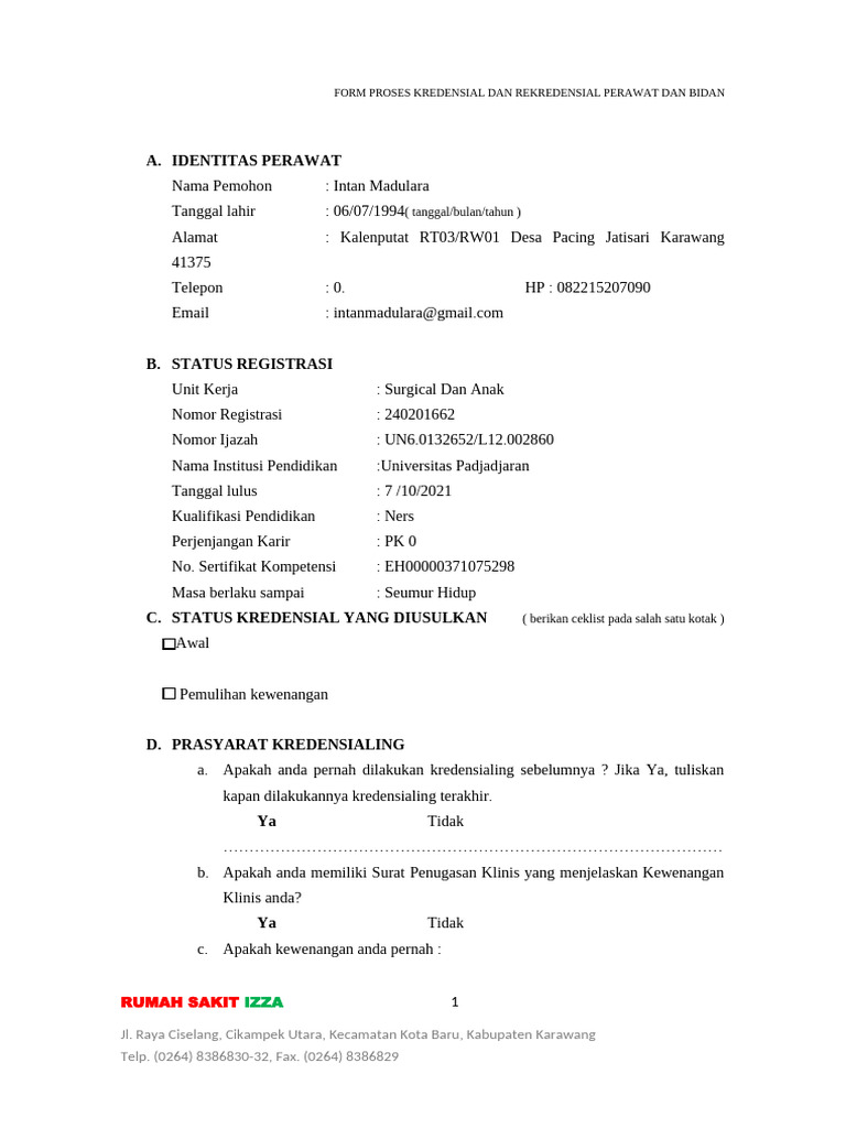 RKK Pre Prawat Klinis | PDF