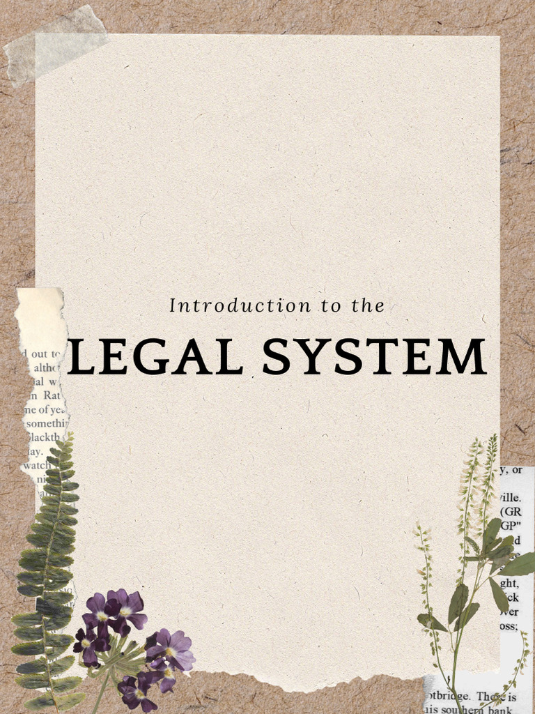 Introduction To The Legal System | PDF