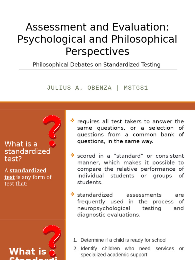 Philosophical Debates On Standardized Testing | PDF Philosophical Debates On Standardized Testing | PDF