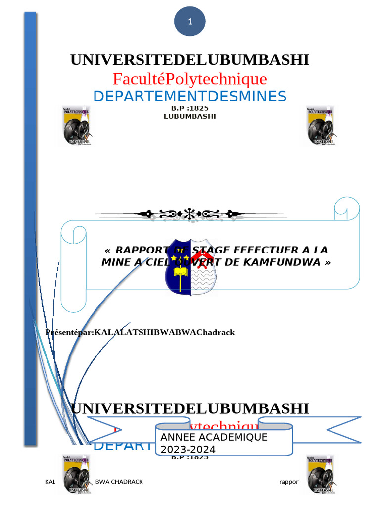 Rapport de Stage de Chadrack - Copie | PDF