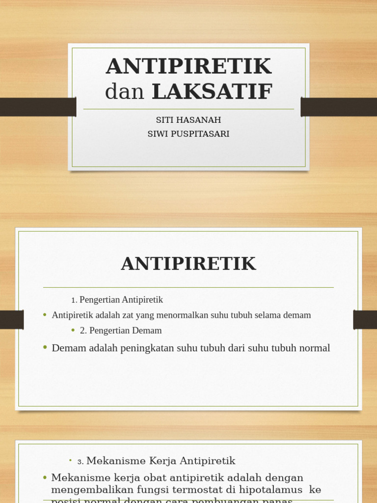 Ppt Antipiretik Dan Laksatif | PDF