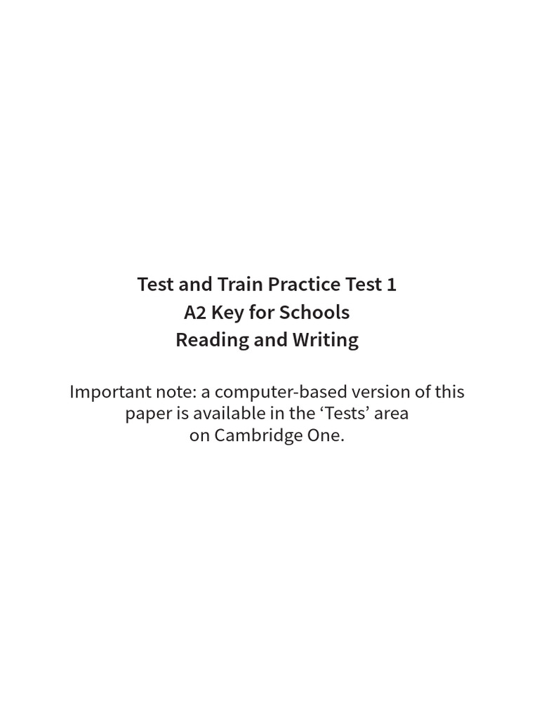 Test and Train | PDF | Question | Vocabulary