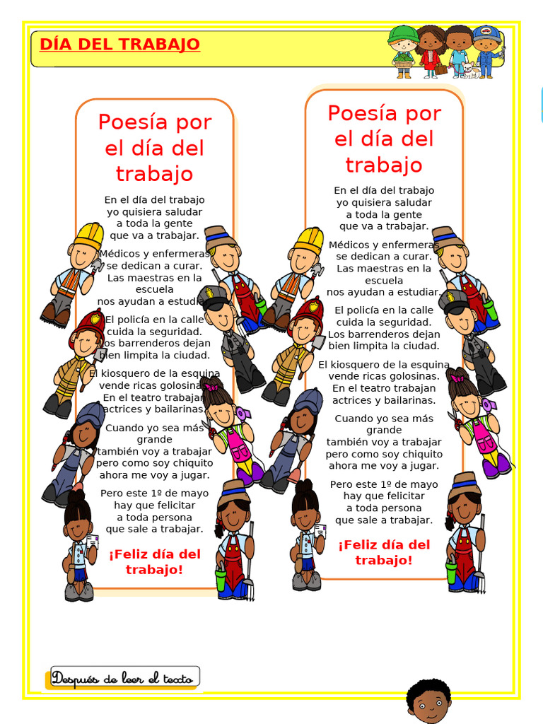 PLAN LECTOR - Ficha - dia del trabajo (1) | PDF