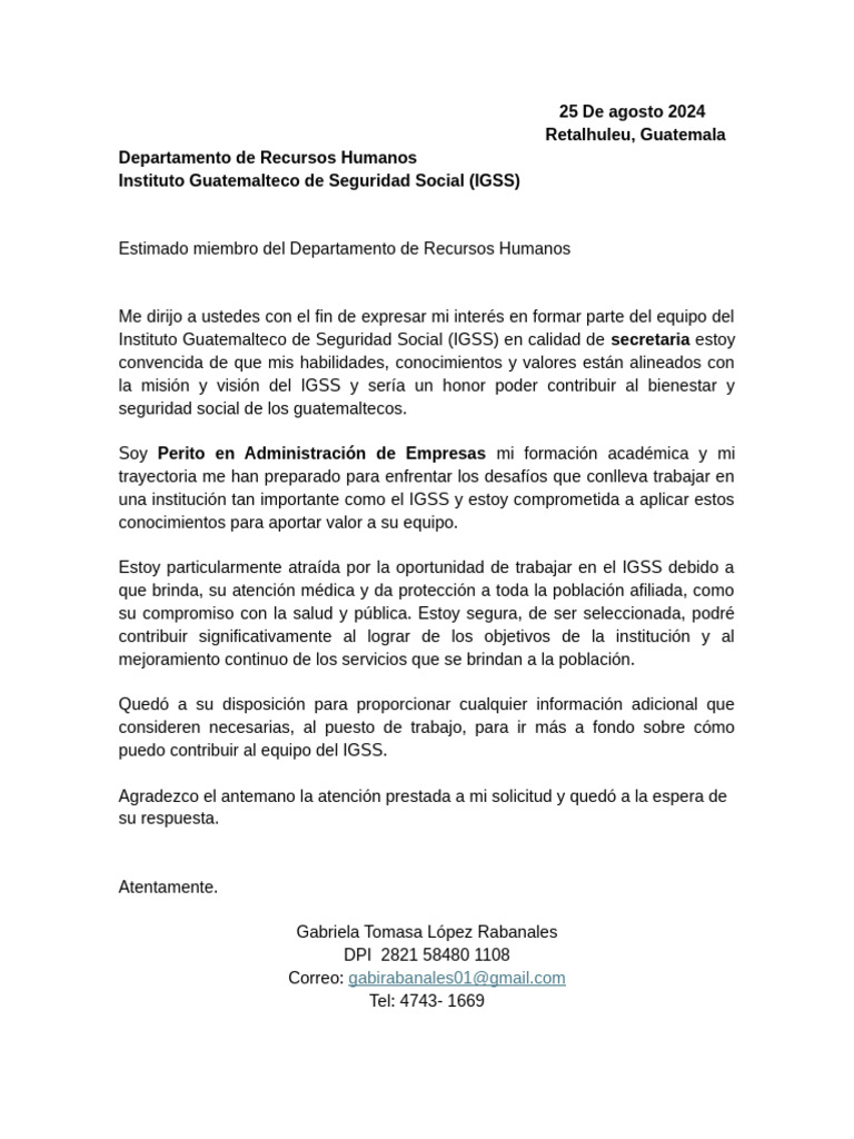 Carta Igss Pdf