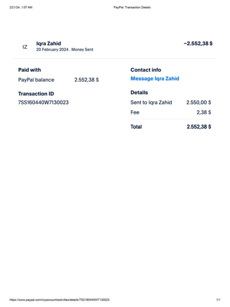 Paypal Transaction Details Pdf 