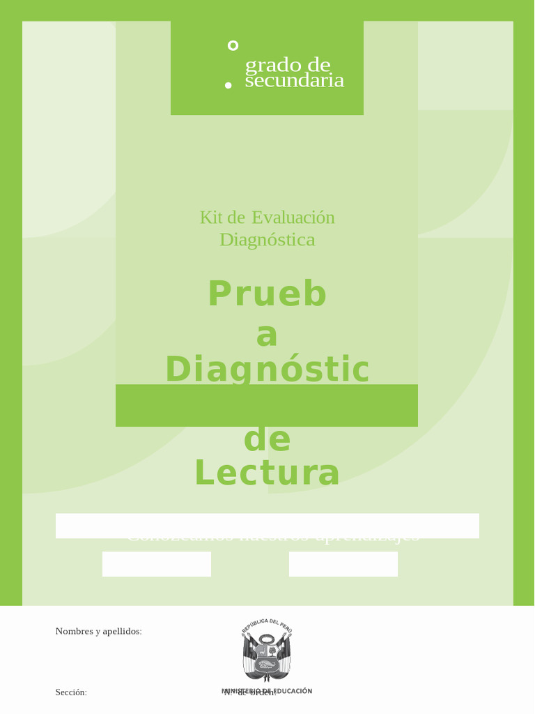ITEM 10 - SEC 4 - Prueba Diagnóstica Lectura - Secundaria - Baja | PDF