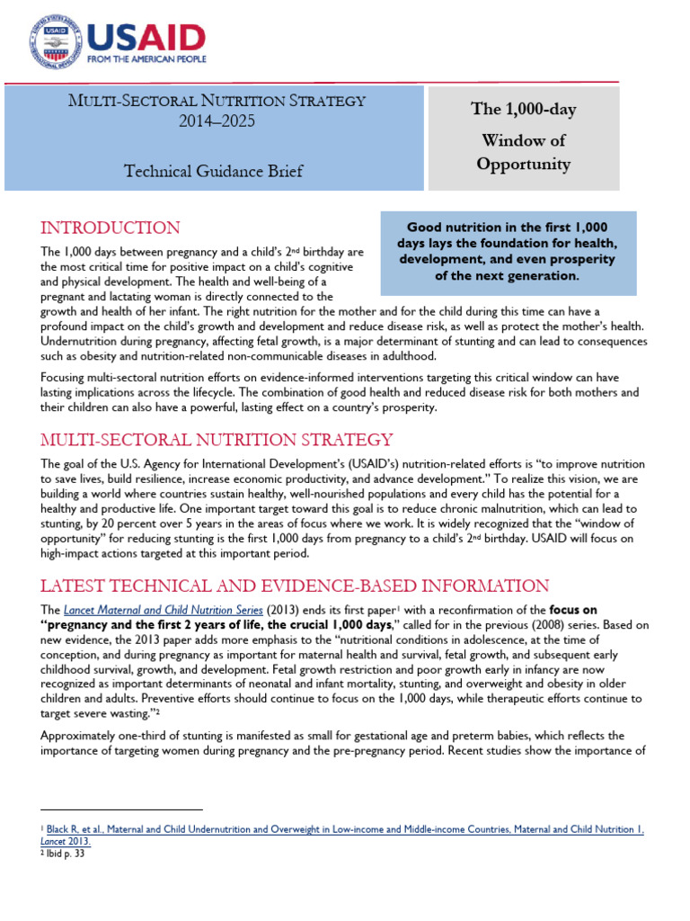 1000 Days Brief 508 Revfeb2017 | PDF