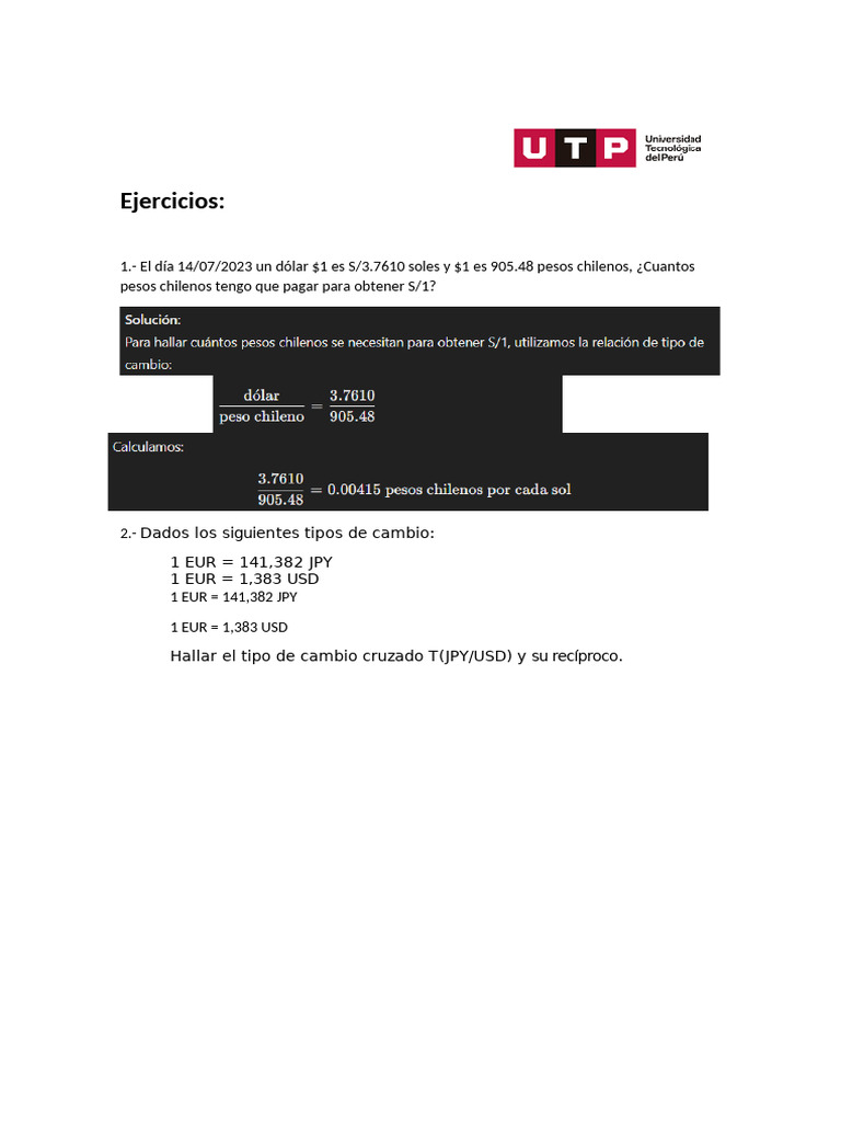 S17 - s1 Ejercicios de Forex | PDF