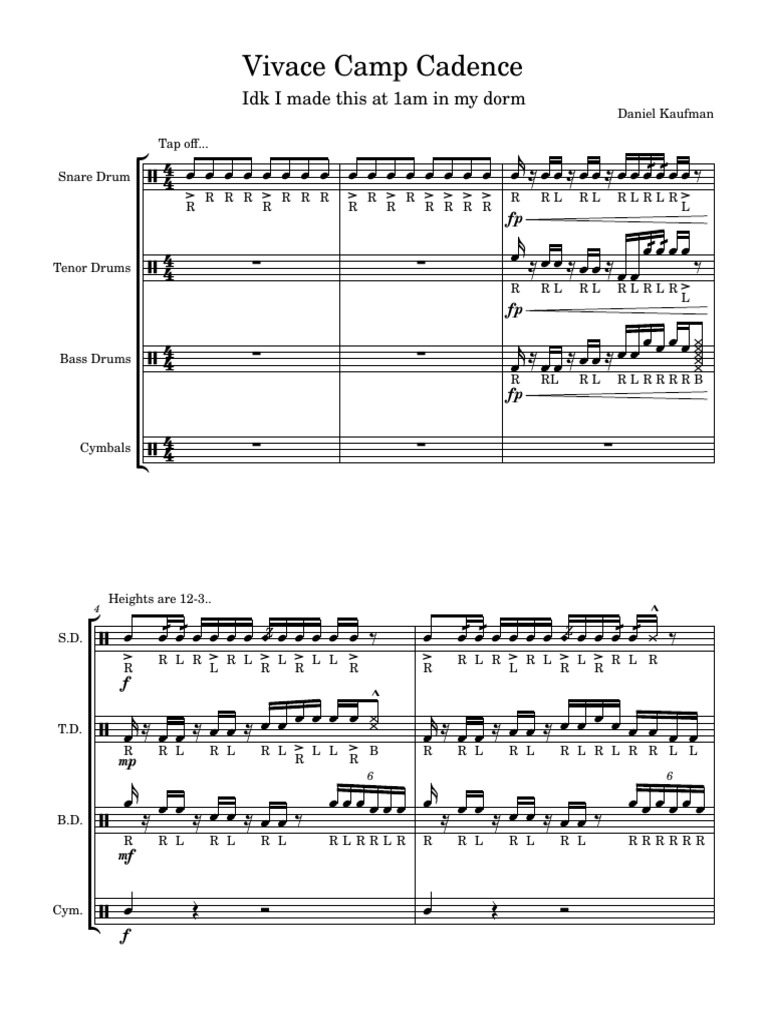 Vivace Dorm Room Cadence | PDF