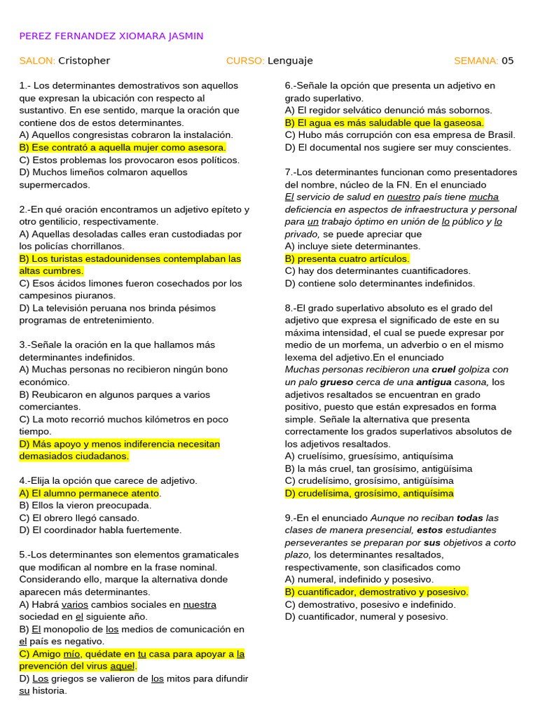 Tarea Lenguaje Pre | PDF