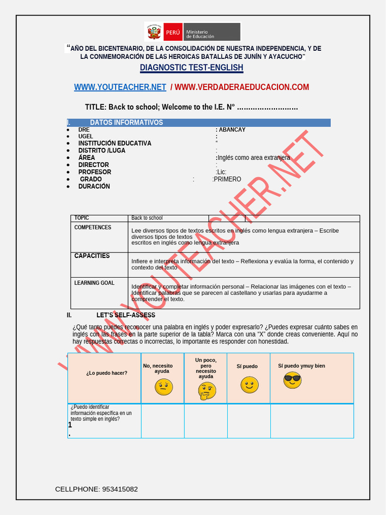 Ingles 3ro Grado | PDF