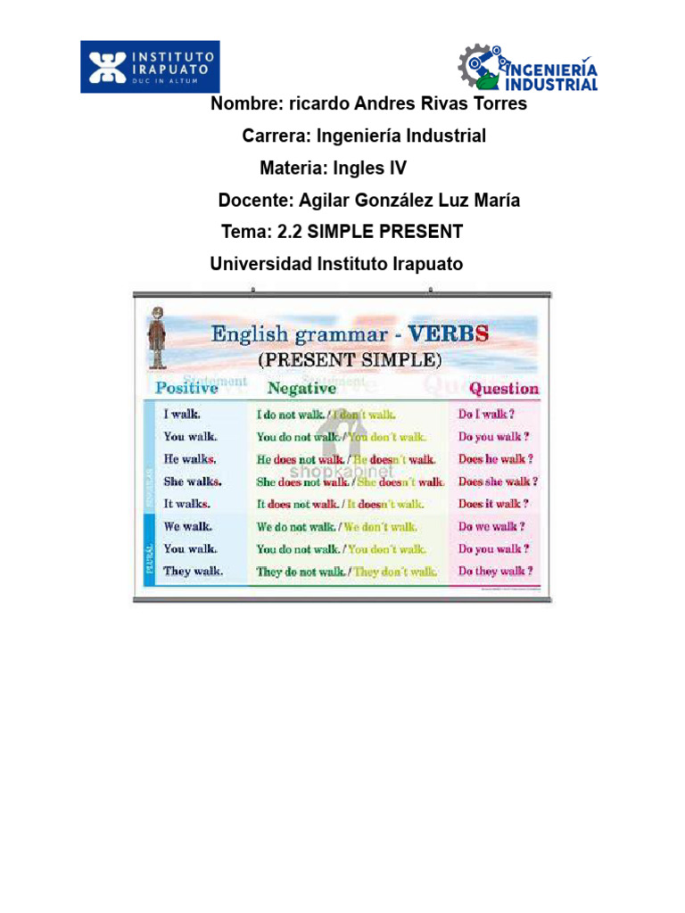 2.2 Simple Present | PDF