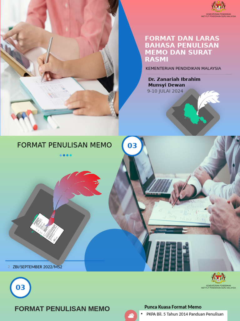 Format Dan Laras Bahasa Memo Dan Surat Rasmi KPM 09072024 | PDF