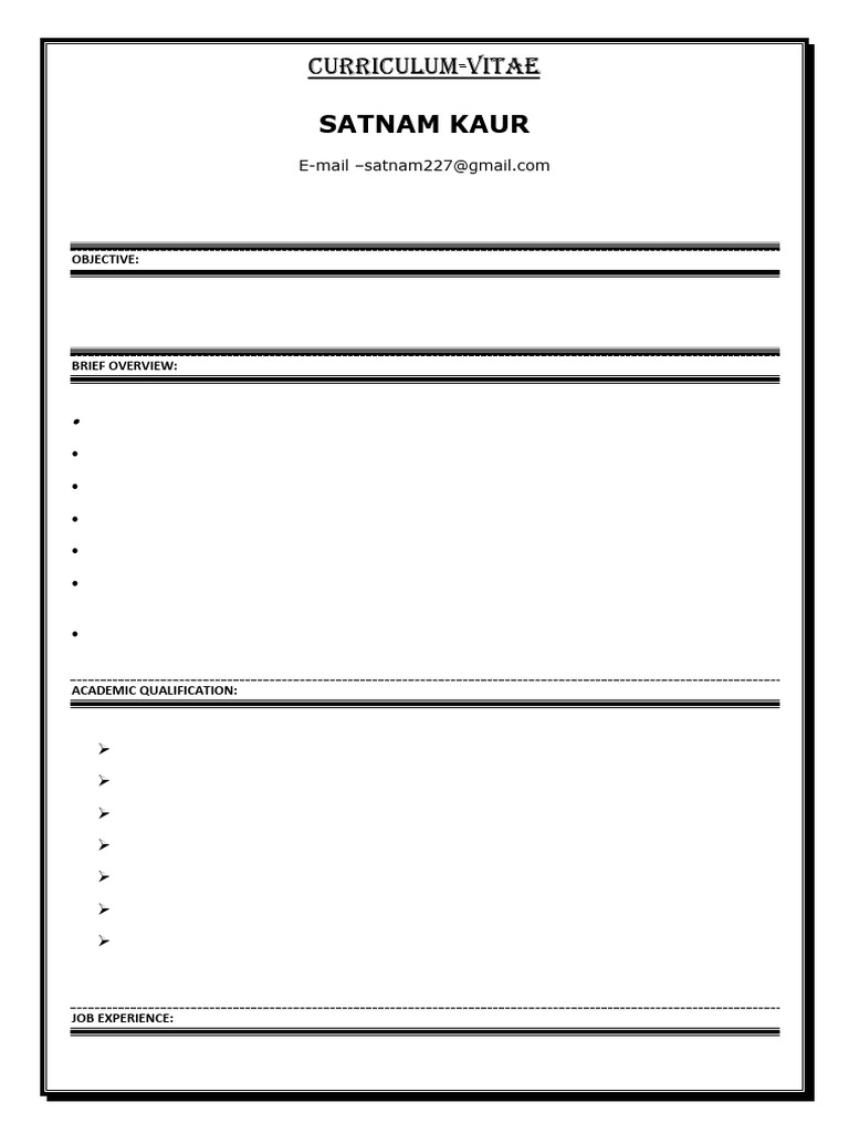 SatnamKaur CV2 | PDF