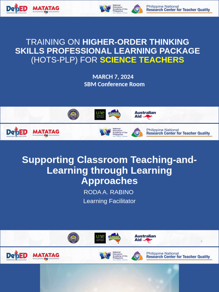 S3 - SD - Supporting Classroom Teaching-Learning Through Learning ...