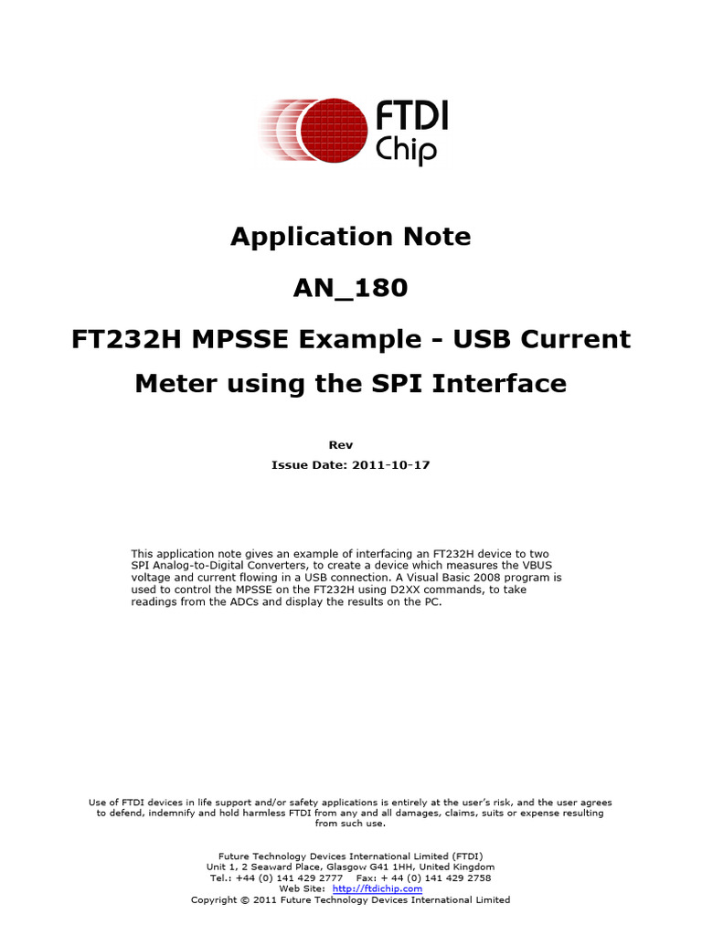 AN - 180 - FT232H MPSSE Example USB Current Meter Using The SPI ...