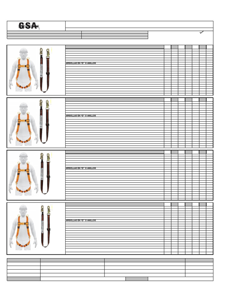 000check List Arnes de Seguridad | PDF