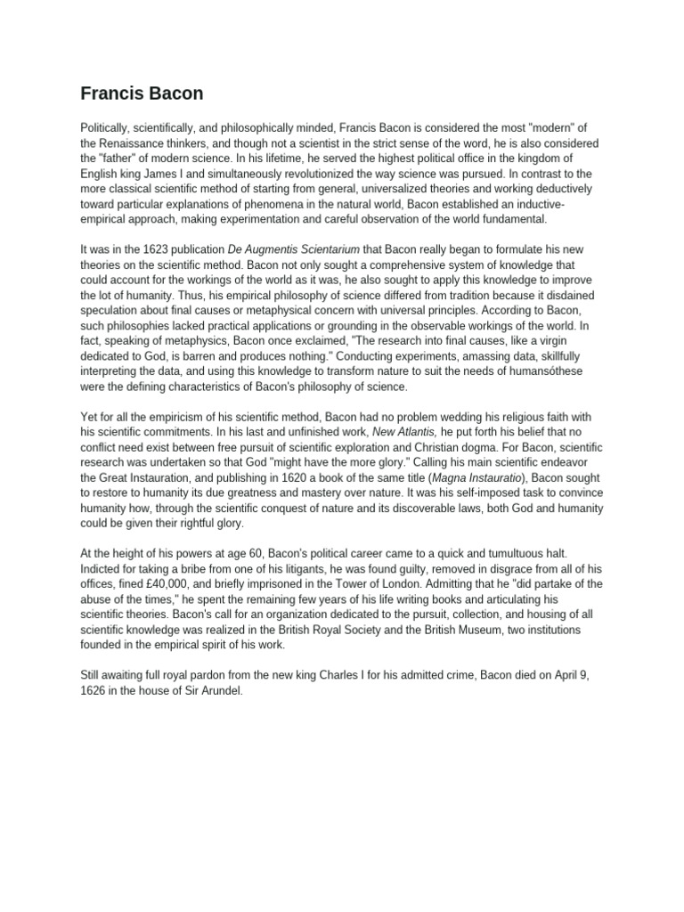 Francis Bacon | PDF