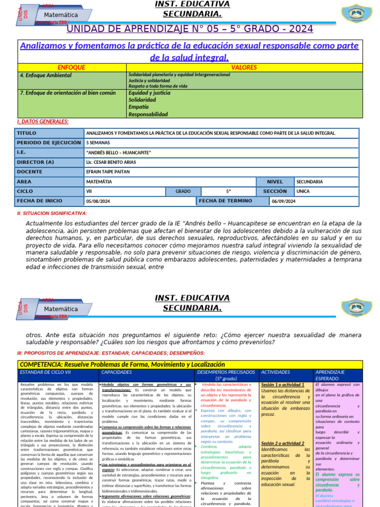 5 Planificacion Ua 5 | PDF
