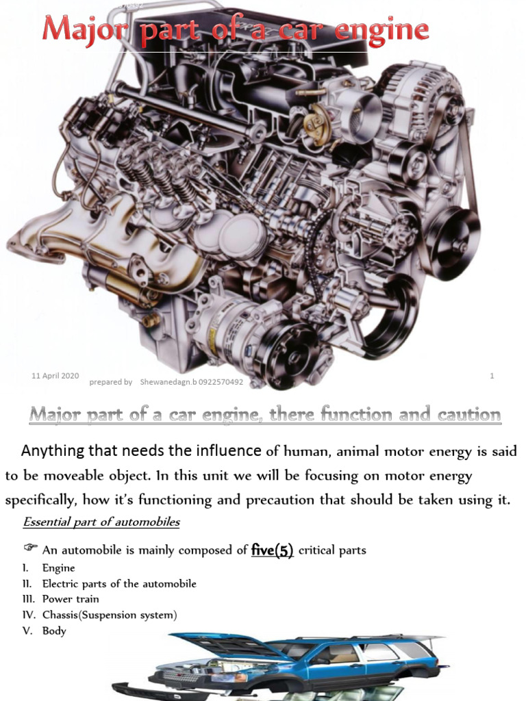 Major Part of A Car Engine | PDF