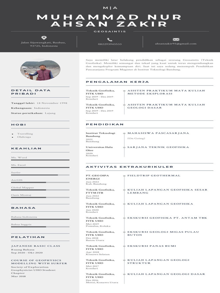 Resume Lengkap - Muhammad Nur Ahsan Zakir | PDF