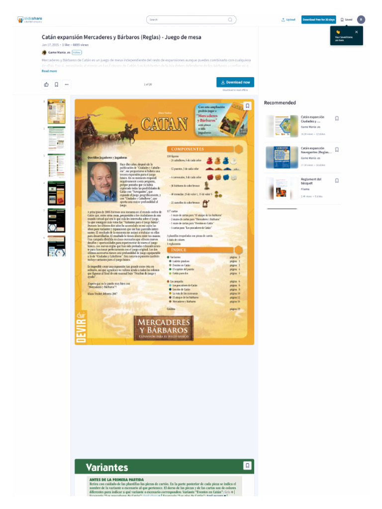 Screencapture Slideshare Net Slideshow Catn Mercaderes y Brbaros Reglas ...