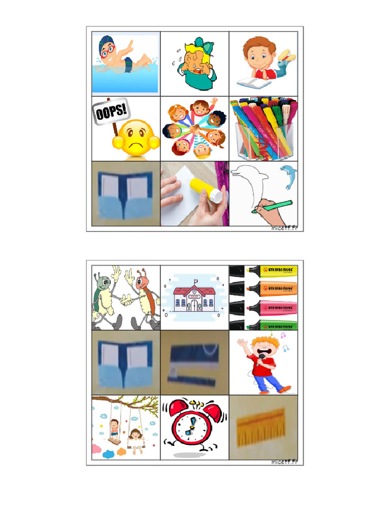 Loto Monsters Love School 3 Verbs Supplies | PDF