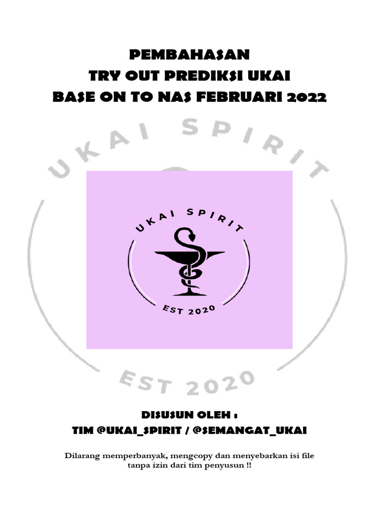 Pembahasan Base On Try Out UKAI Nasional Feb 2022 | PDF