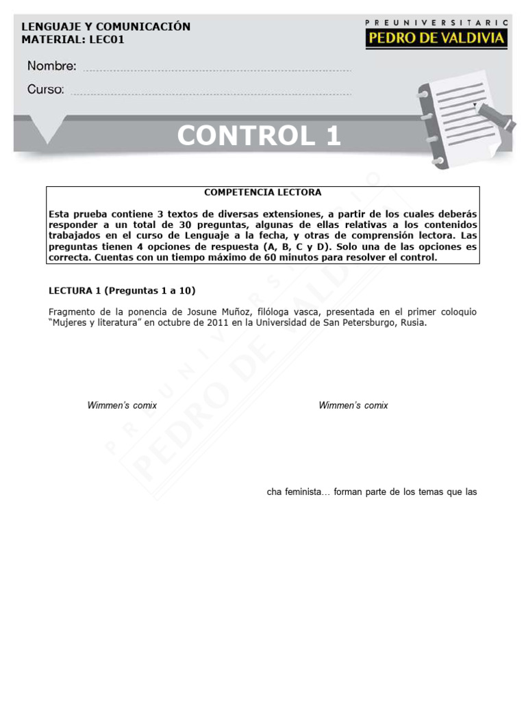 Control N°1 LE 2024 5% | PDF