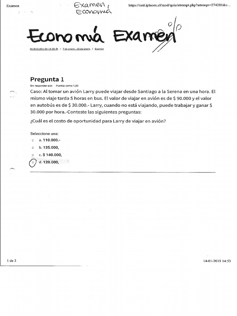 Exámen - Economia | PDF