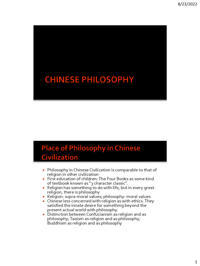 Chinese Philosophy Intro 2 | PDF
