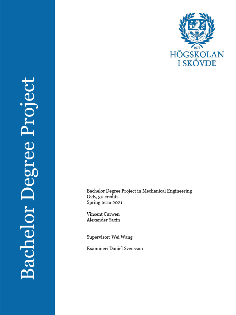 Best Example Bachelors Project | PDF