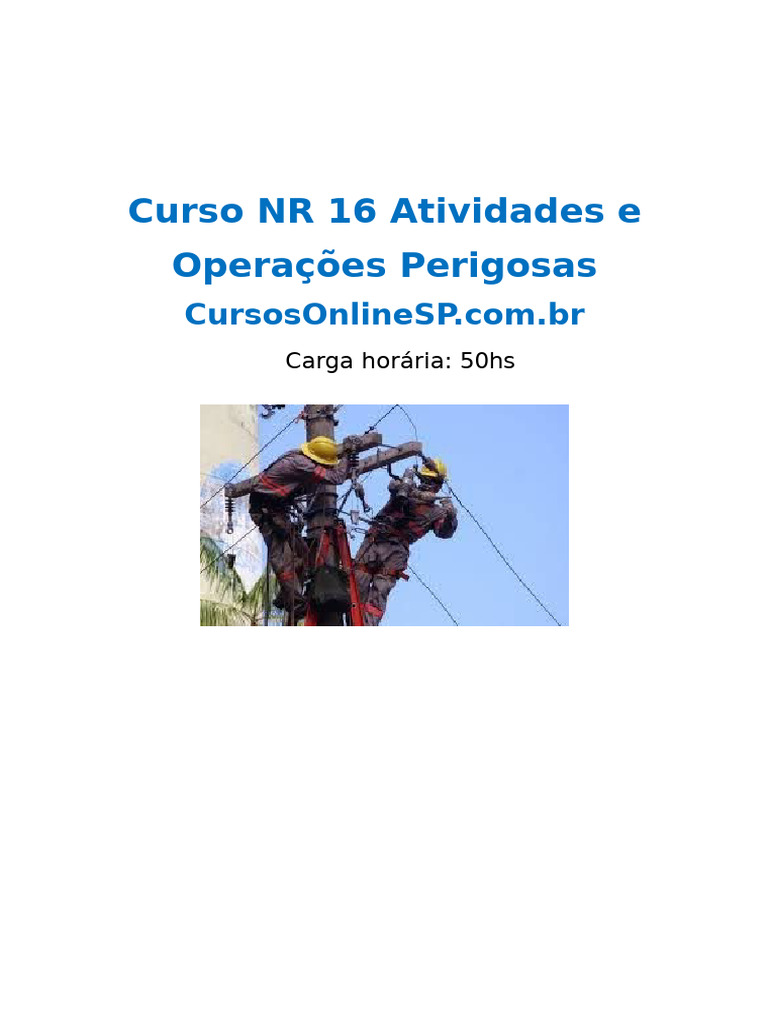 Curso de NR 16 | PDF