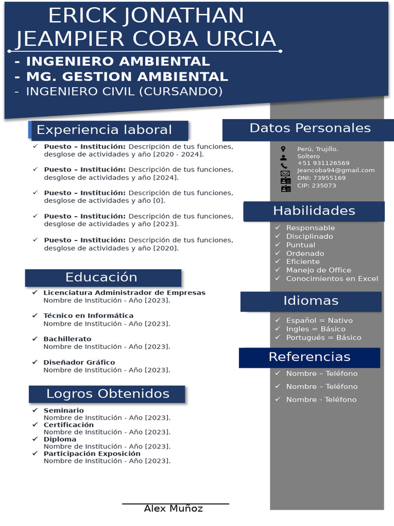 Modelo de CV 2024 | PDF
