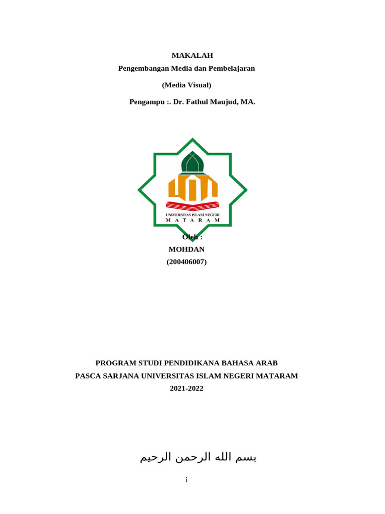 Makalah Media Visual | PDF