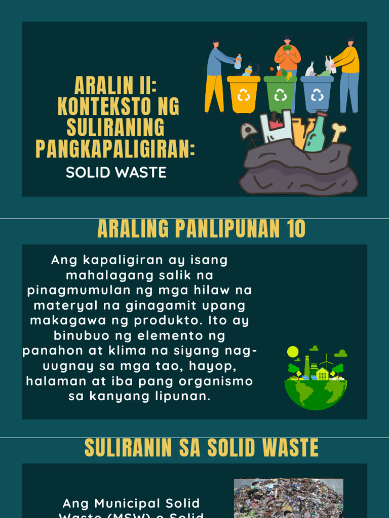 Aralin 2 3 Isyung Pangkapaligiran | PDF | Natural Environment | Science & Mathematics