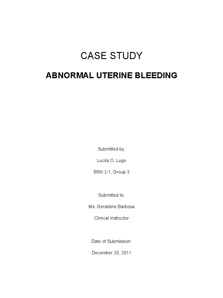 Case Study (Aub) | Download Free PDF | Luteinizing Hormone | Menstrual Cycle
