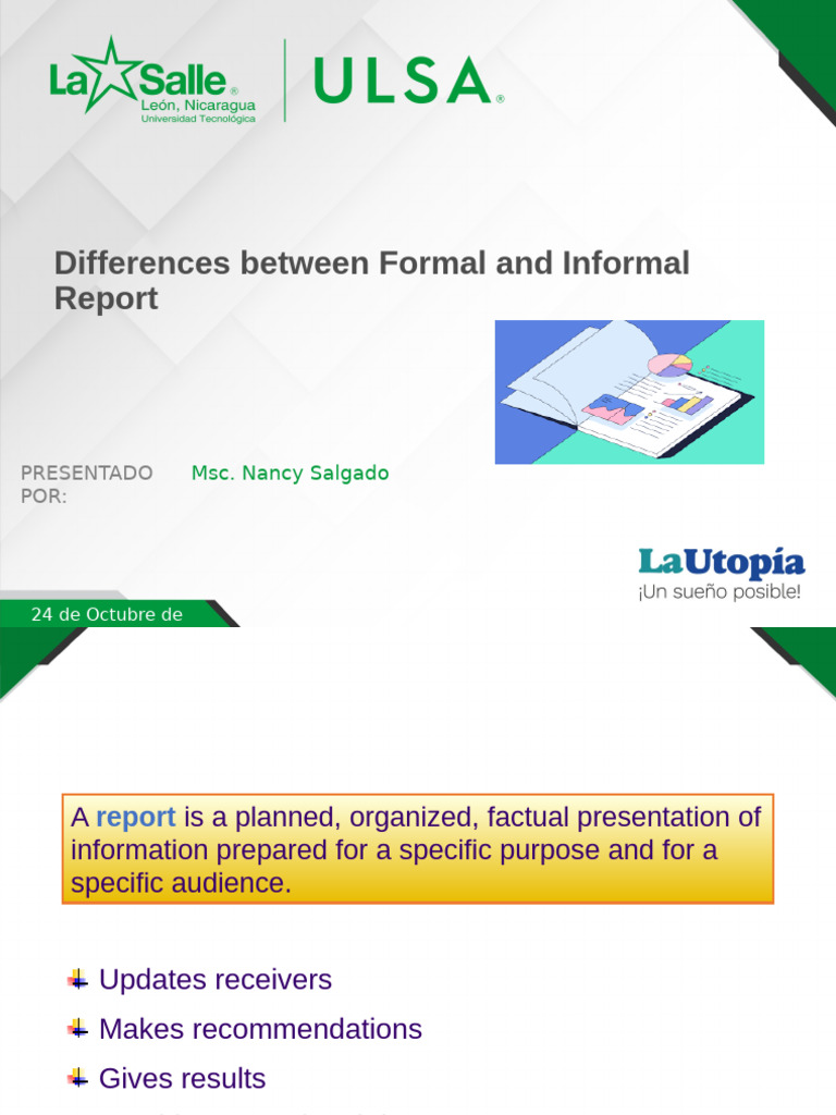 Differences Between Formal and Informal Report | PDF