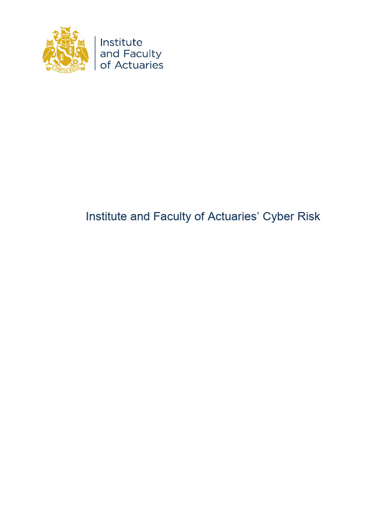 Cyber Operational Risk Scenarios For Insurance Companies | PDF