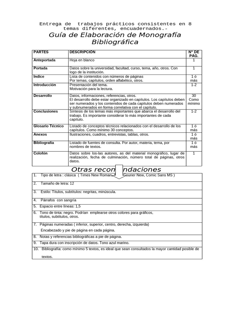 Guia de Elaboracion de Monografia | PDF | Bibliografía Guia de Elaboracion de Monografia | PDF | Bibliografía