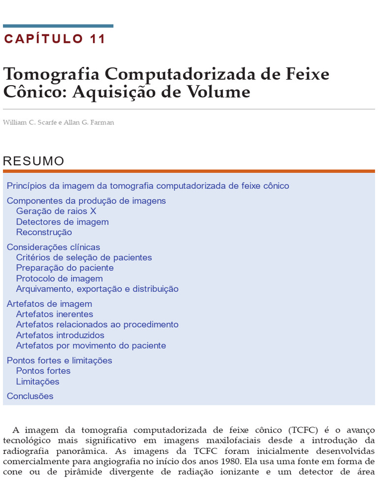 Radiologia Oral - White & Pharoah - 7 Ed Cap. TCFC | PDF