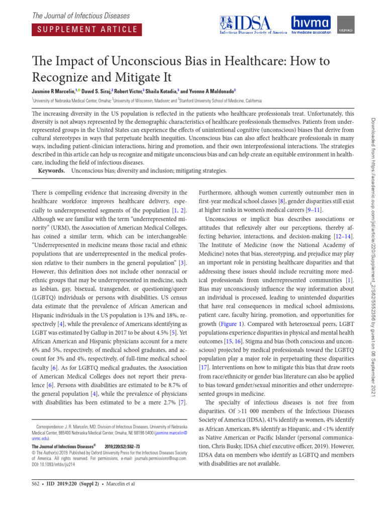The Impact of Unconscious Bias | PDF