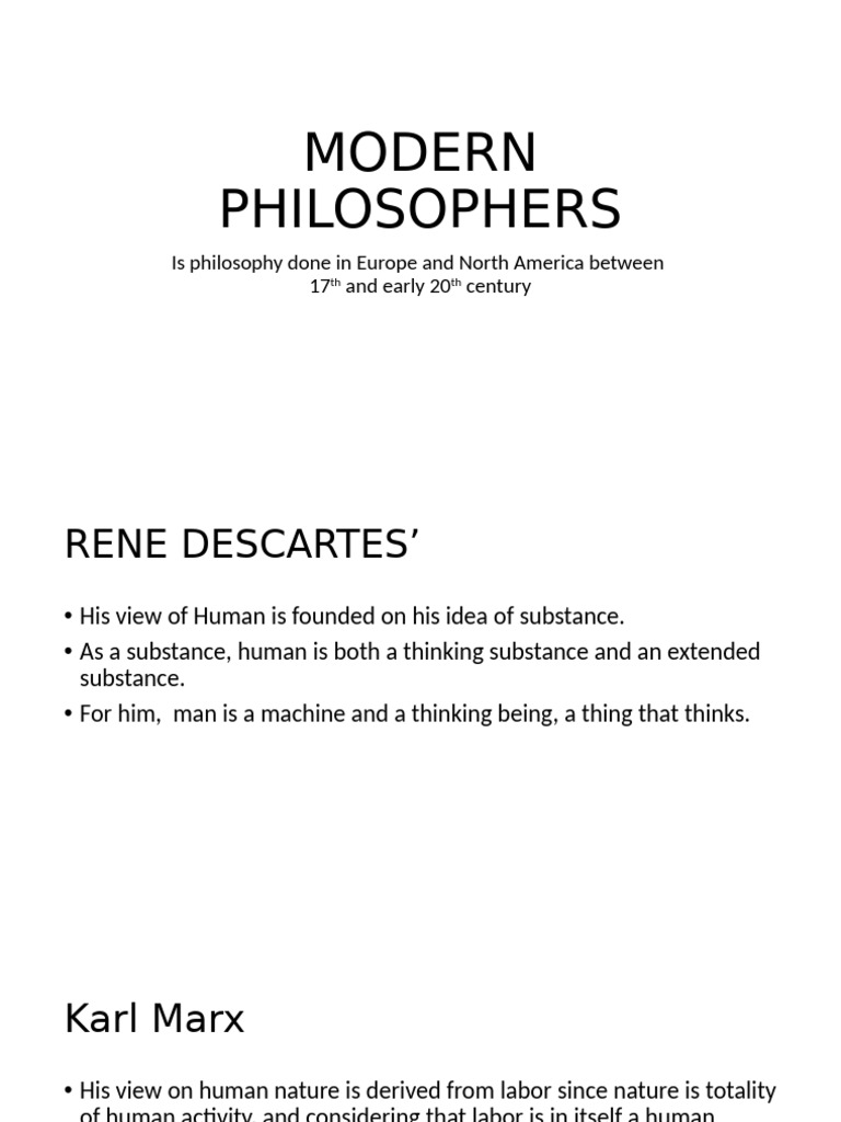 Modern Philosophers | PDF