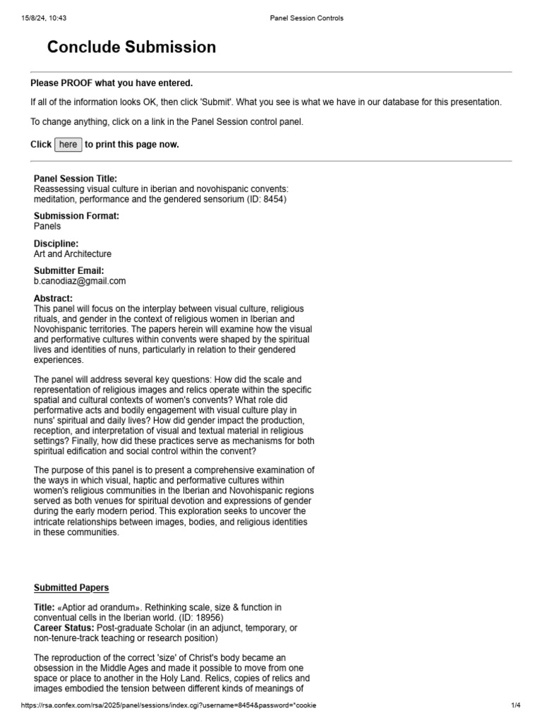 Panel Session Controls | PDF