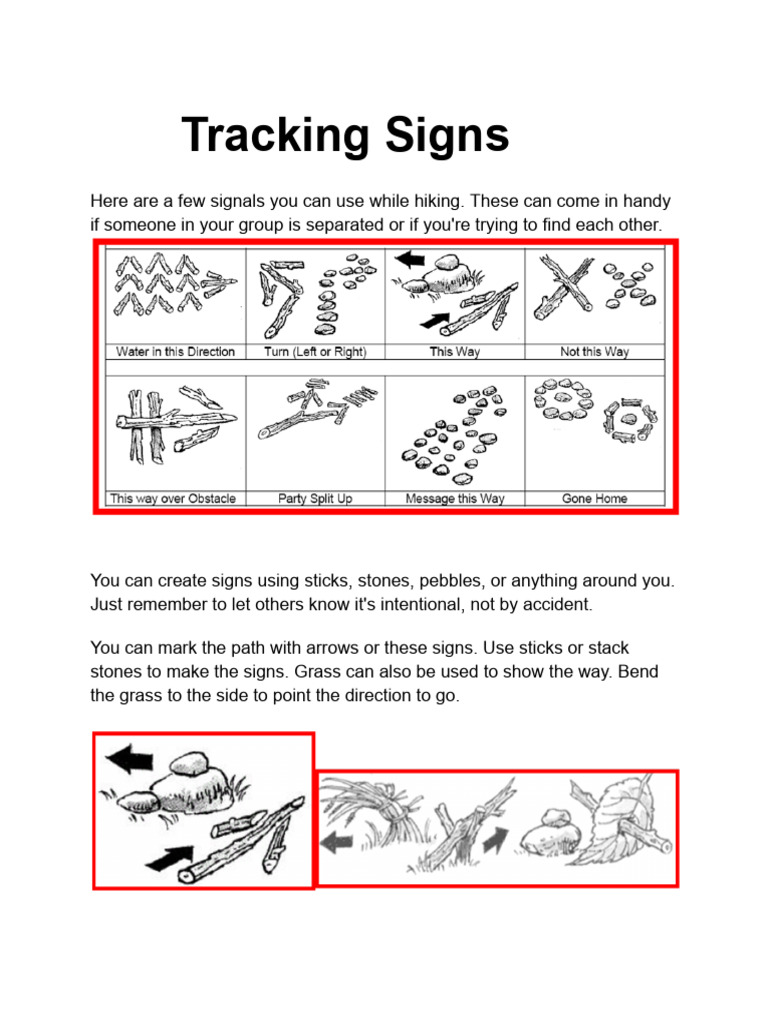 Tracking Signs | PDF
