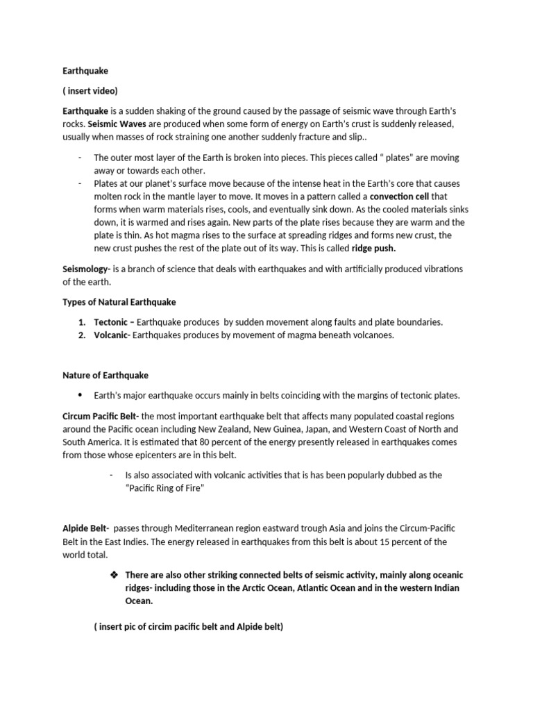Concept of Earthquake | PDF | Earthquakes | Plate Tectonics
