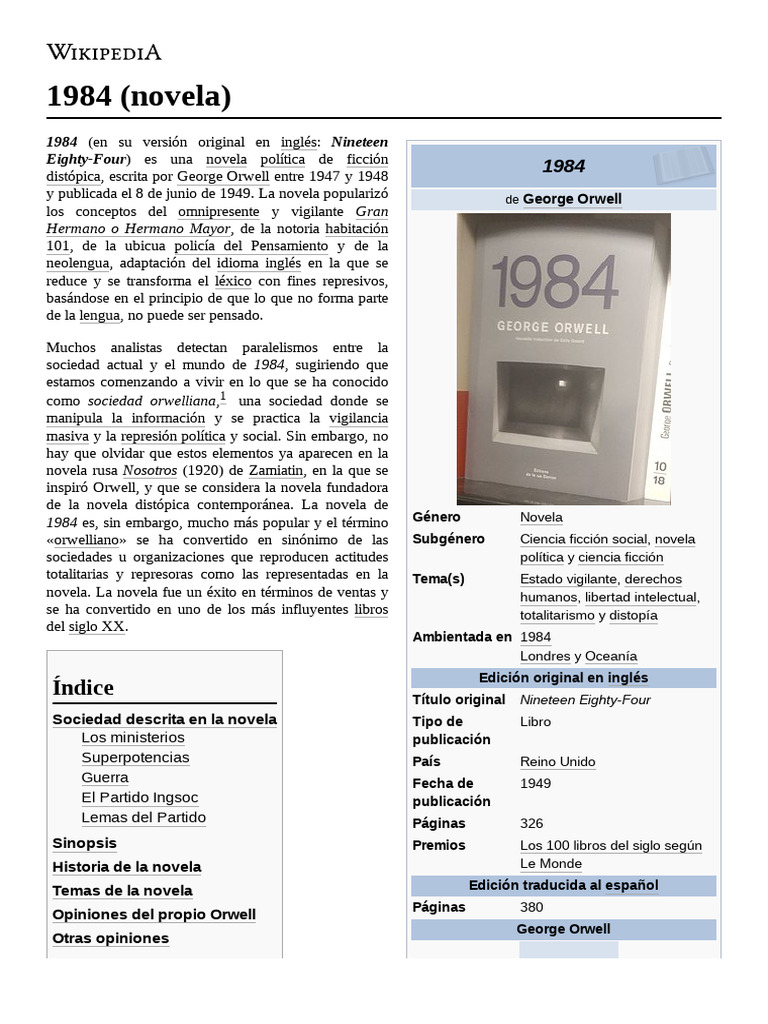 1984 (Novela) | PDF
